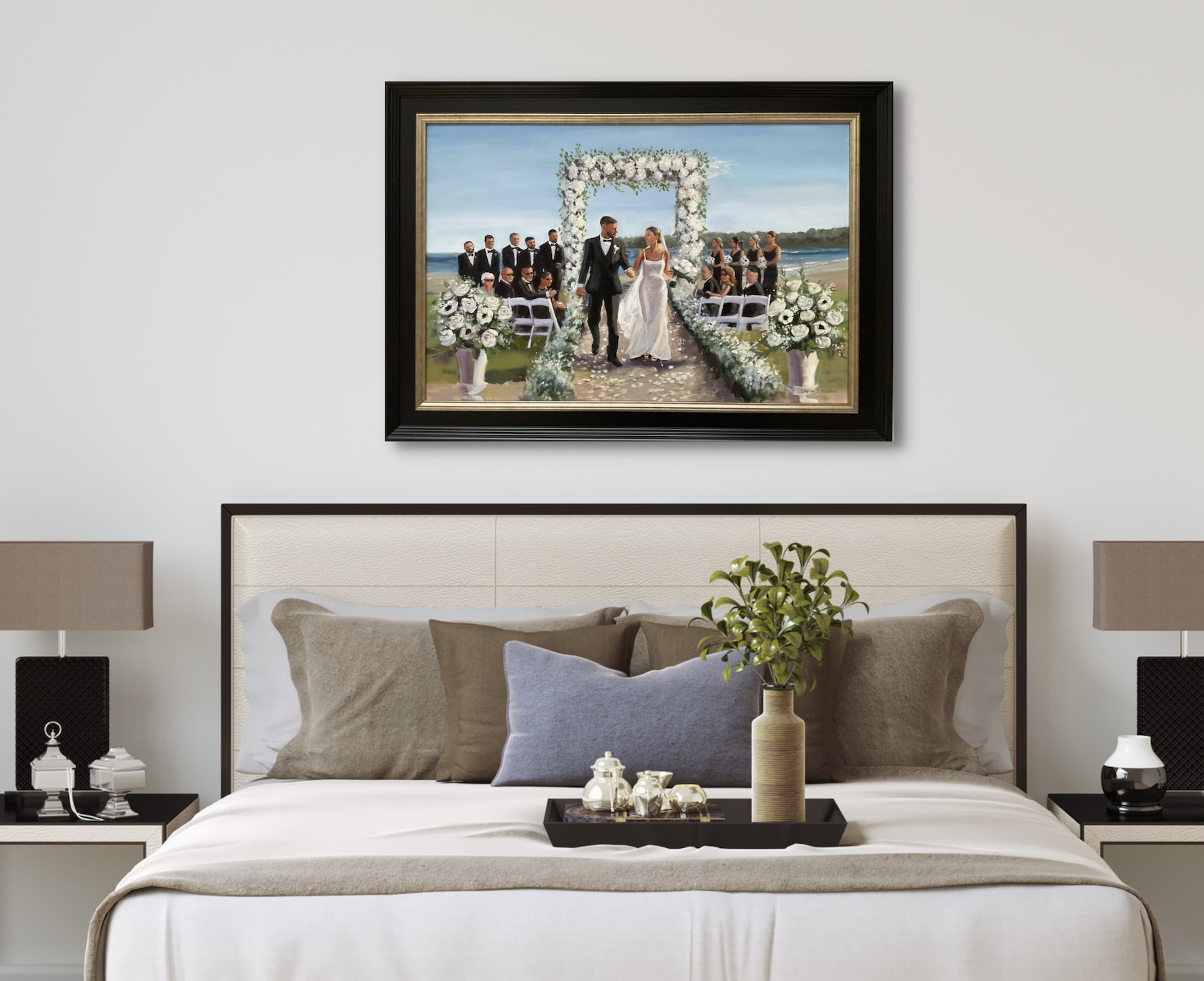 Live Wedding Painting: Wedding Ceremony of Jess and Jared at Newport ...